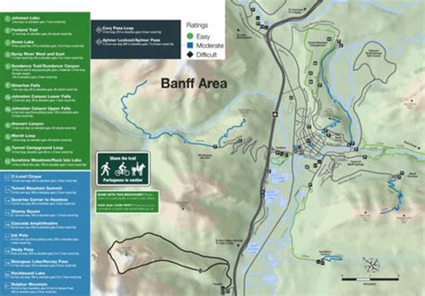 Banff National Park Map By Parks Canada Avenza Maps