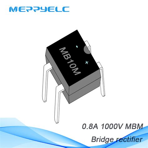 Mb10m Single Phase 1 0amp Glass Passivated Bridge Rectifiers Bridge