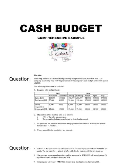 Topic 3 Comprehensive Example Cash Budget Slide Pdf Payments Receipt