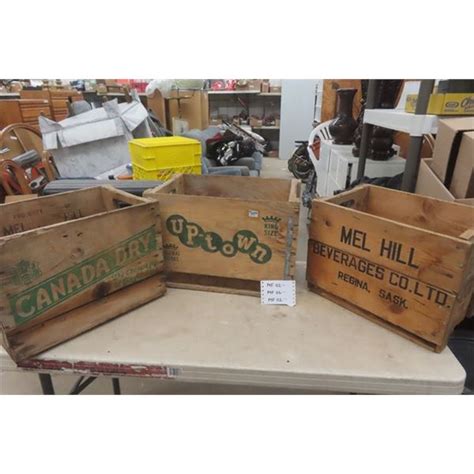 3 Wooden Soda Pop Crates Canada Dry Uptown Mel Hill