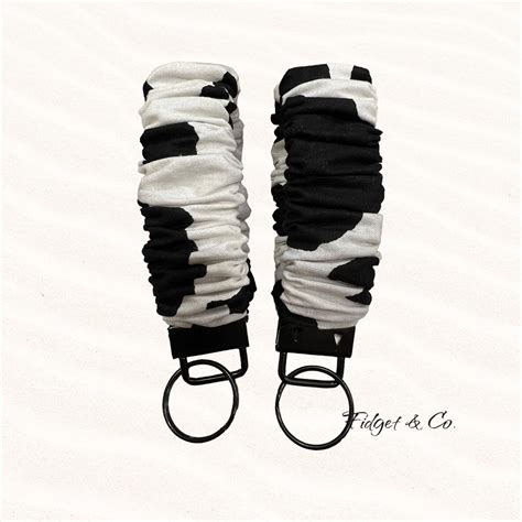 Scrunchie Wristlet Keychain Fob Cow Fidget And Co