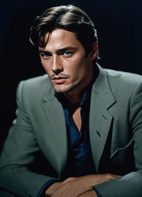 Lexica Portrait En Buste Alain Delon Young Clean Shaven Blue Eyes