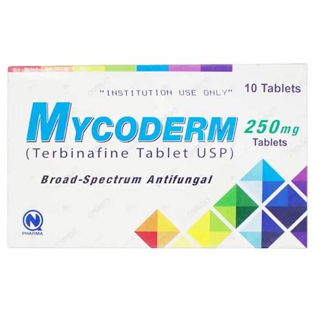 Mycoderm Tablets 250mg Oral Antifungal Treatment Dermatologistspk