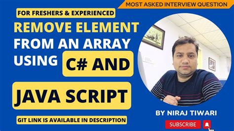 How To Delete An Element From An Array In Javascript Deletion From Array Youtube
