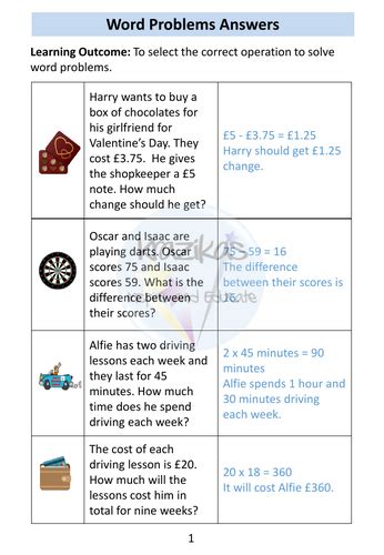 solving mathematical problems powerpoint lesson and workbook functional