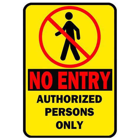 No Entry Authorized Persons Only A4 Laminated Signage Shopee Philippines