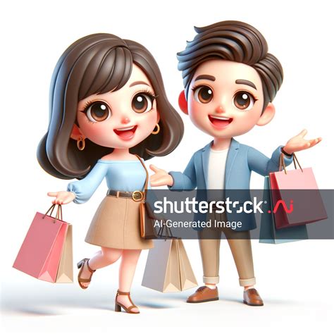 Cute Adult Girl Cute D Cartoon Ai Generated Image Shutterstock