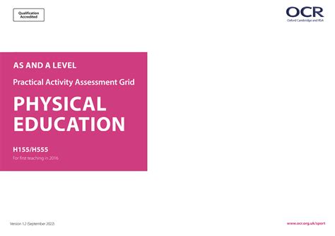 Assessment Grid For Practical Activities In Physical Education H155h