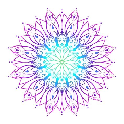 Gradient Color Mandala Pattern Premium Vector