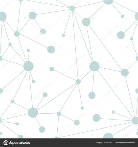 Abstract Connecting Dots Lines Connection Science Technology Seamless Pattern Vector — Stock