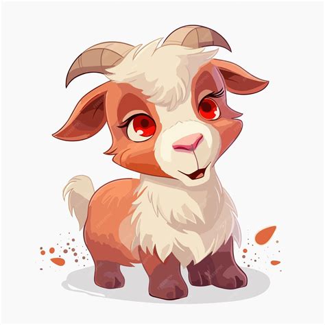 Premium Vector Cute Cartoon Goat