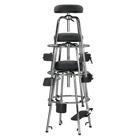 Double Bass Stool Travelling Model 2 Adjustable Foot Rests 3093 2f