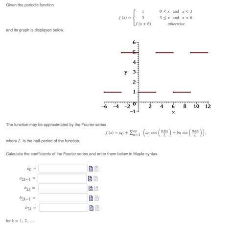 solved given the periodic function f x 5 f x 6 { 0