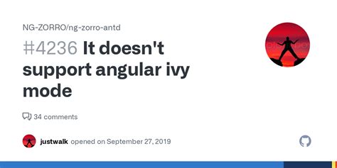 It Doesn T Support Angular Ivy Mode Issue NG ZORRO Ng Zorro Antd GitHub