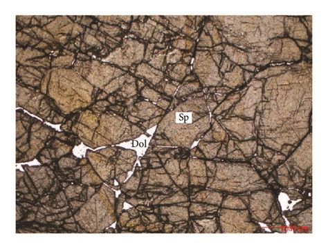 Typical Texture Photographs Of Minerals In The Huize Pb Zn Deposit A