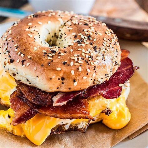 New York Style Bacon Egg And Cheese Bagel Sandwich Recipe The Feedfeed