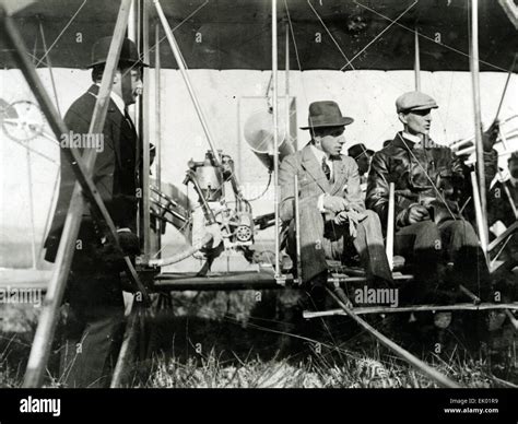 Wilber Wright 1867 1912 American Flying Pioneer At Right With King