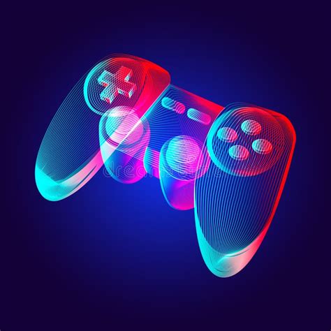 Gamepad Abstract Retro Game Console Controller Outline Vector