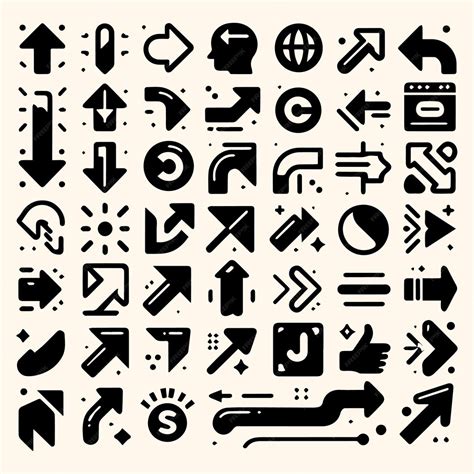 premium vector vector big black arrows flat icon set modern abstract
