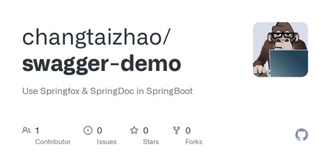 GitHub Changtaizhao Swagger Demo Use Springfox SpringDoc In SpringBoot