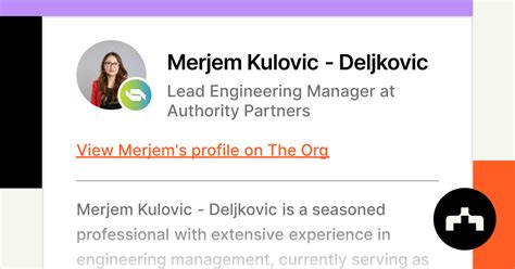 Merjem Kulovic Deljkovic Lead Engineering Manager At Authority Partners The Org