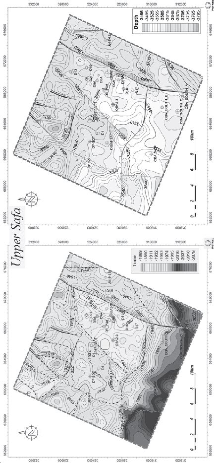 Time And Depth Maps Of The Interpreted Horizons Show The Structural
