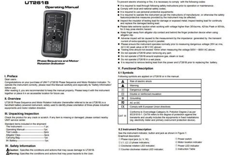 UNI T UT B Phase Sequence And Motor Rotation Indicator