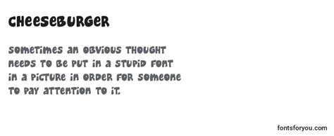 Cheeseburger Font Download For Free Online