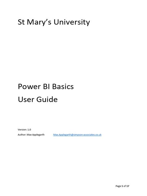 st marys power bi basics user guide v2 pdf