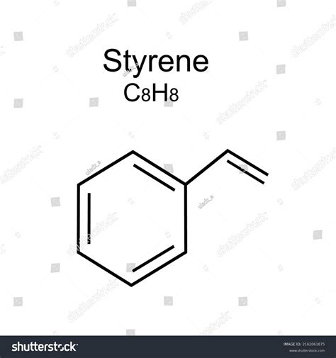Structural Chemical Formula Styrene Stock Vector Royalty Free