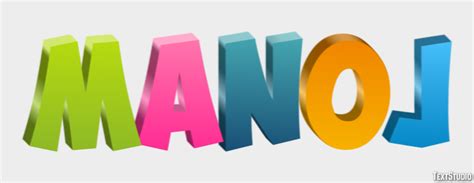 Manoj Text Effect And Logo Design Name