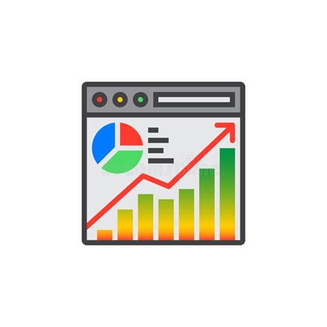 Website Traffic Analysis Icon Vector Filled Flat Sign Solid Co Stock