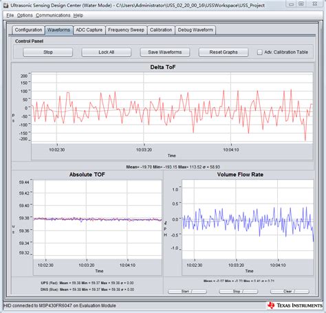 evm430 fr6047 how to configure the ultrasonic water meter parameters msp low power