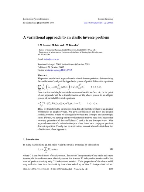 Seismic Pdf Inverse Problem Laplace Transform