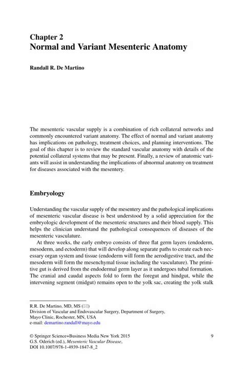 Pdf Normal And Variant Mesenteric Anatomy Dokumentips