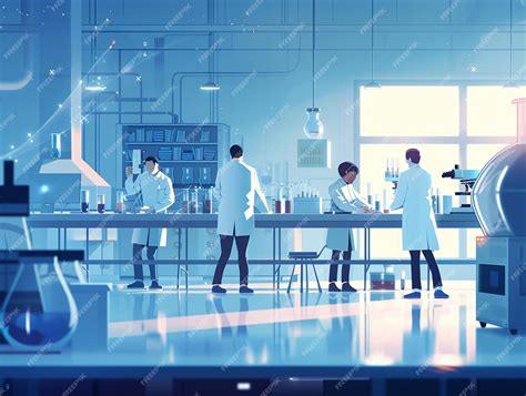 Modern Laboratory Inside Of A Lab Icu Medical Staff Working Premium Ai Generated Image