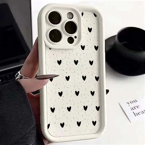 Cute Small Pink Love Heart Silicone Phone Case Soft Protective Cover