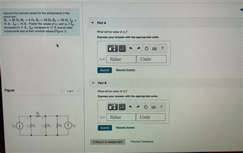 solved assume the nominal values for the components in the