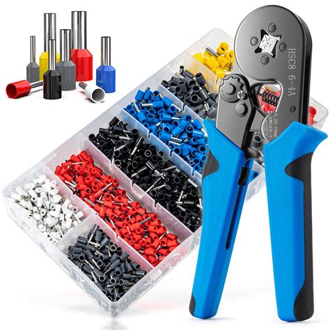 Ferrule Crimping Tool Kit Luney Crimper Plier With 1250pcs Wire