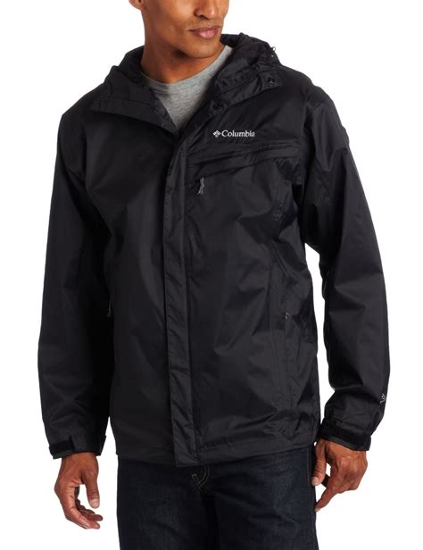 Columbia Mens Watertight Rain Jacket Boulder Black Black