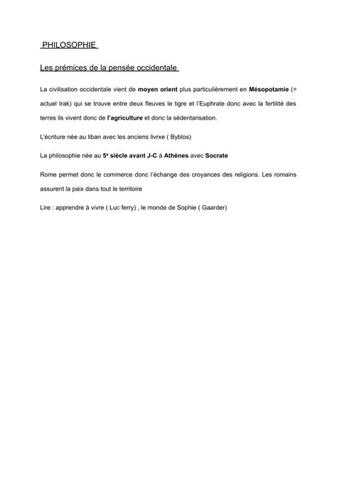 Cours Philo Programme Terminal