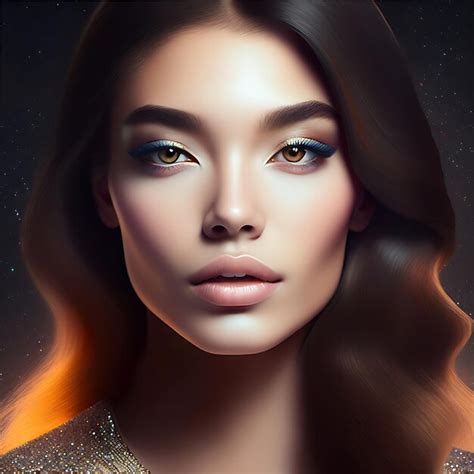 Premium Ai Image Single Eye With Shimmering Silver Eyeshadow