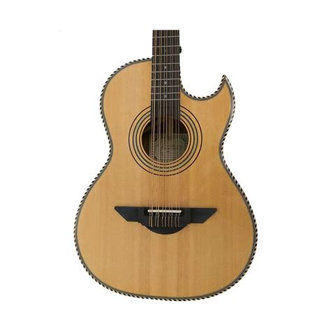 H Jimenez Lbq1 Bajo Quinto Single Cutaway Natural Gloss Finish For