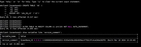 【bug反馈】mysql租户下，如果表含有唯一索引，执行alter Table `tablename` Modify Column `id