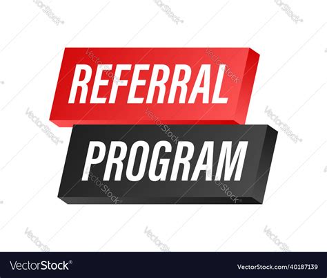 Megaphone Label With Referral Program Royalty Free Vector