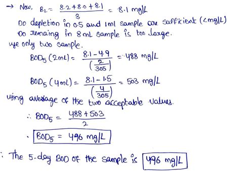 Answered The Following Dissolved Oxygen Values Bartleby