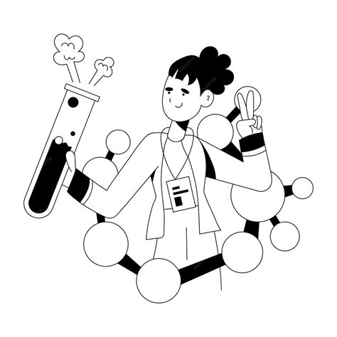 Premium Vector Download Sketchy Illustration Of Lab Assistant