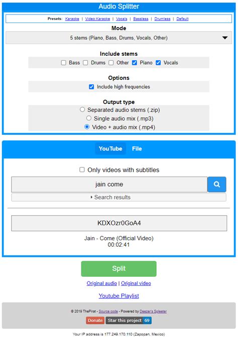 GitHub Thepirat Spleeter Api Audio Separation API Using Spleeter From Deezer