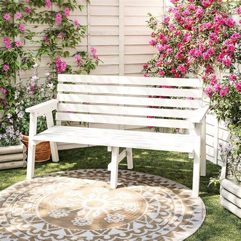 Walkoly Modern Minimalist Outdoor Solid Wood Bench Wayfair Canada