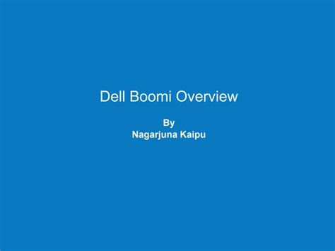 Dell Boomi Integration With Salesforce Pptx Databases Computer
